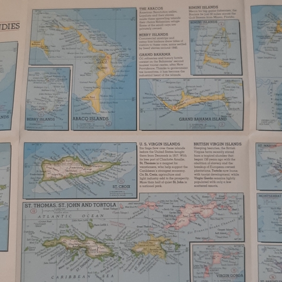 Other | Vintage 1981 Map Of The West Indies | Poshmark